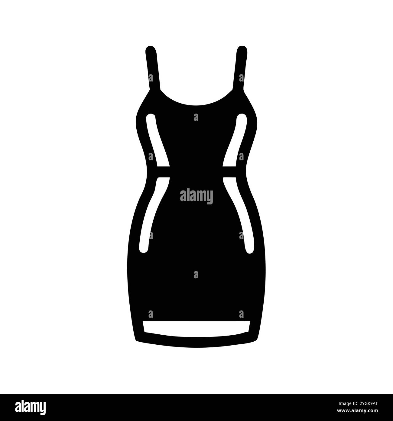 simple vector illustration of a bodycon dress , in a simple and clean ...