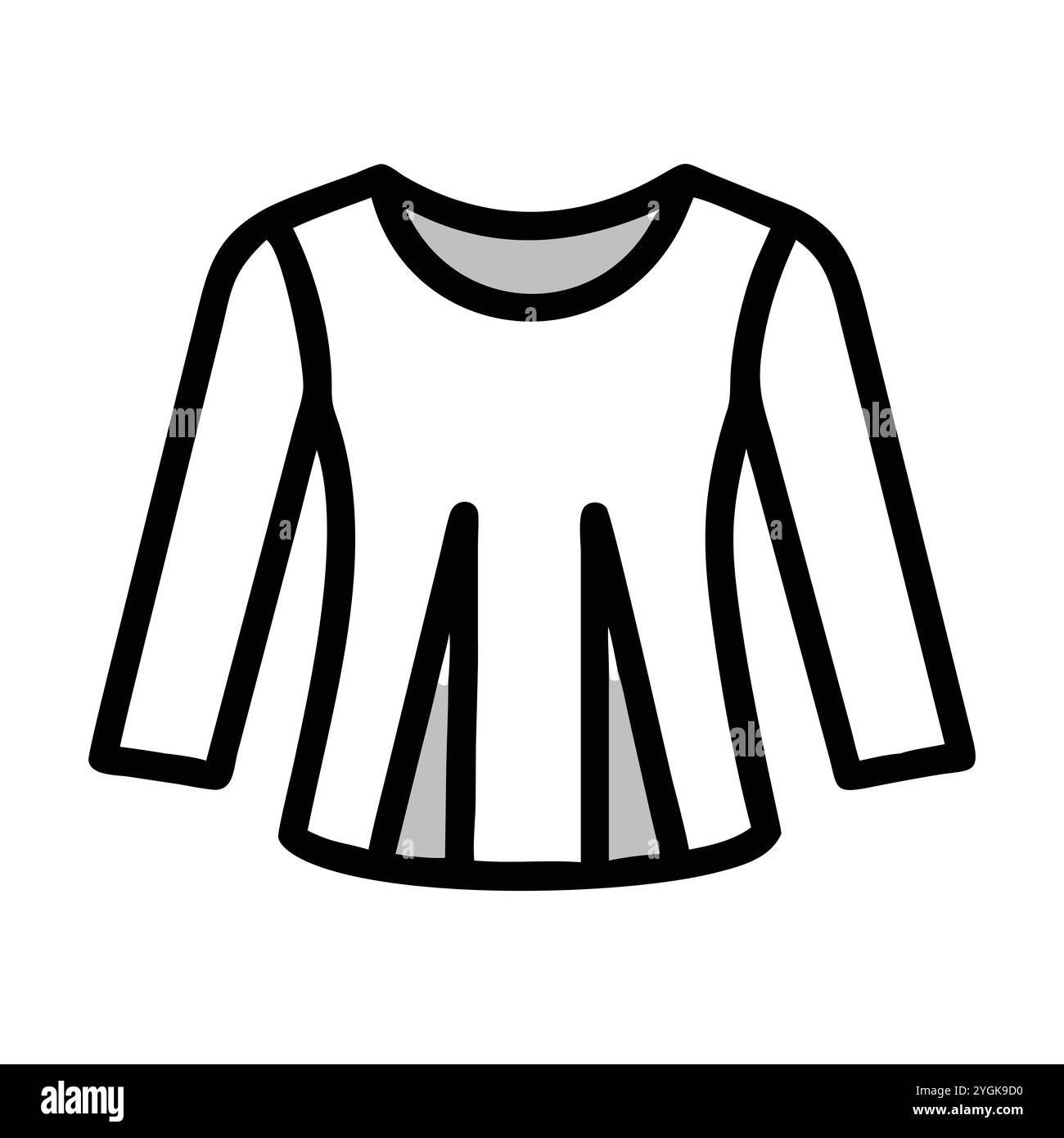 simple vector illustration of a blouse , in a simple and clean style ...