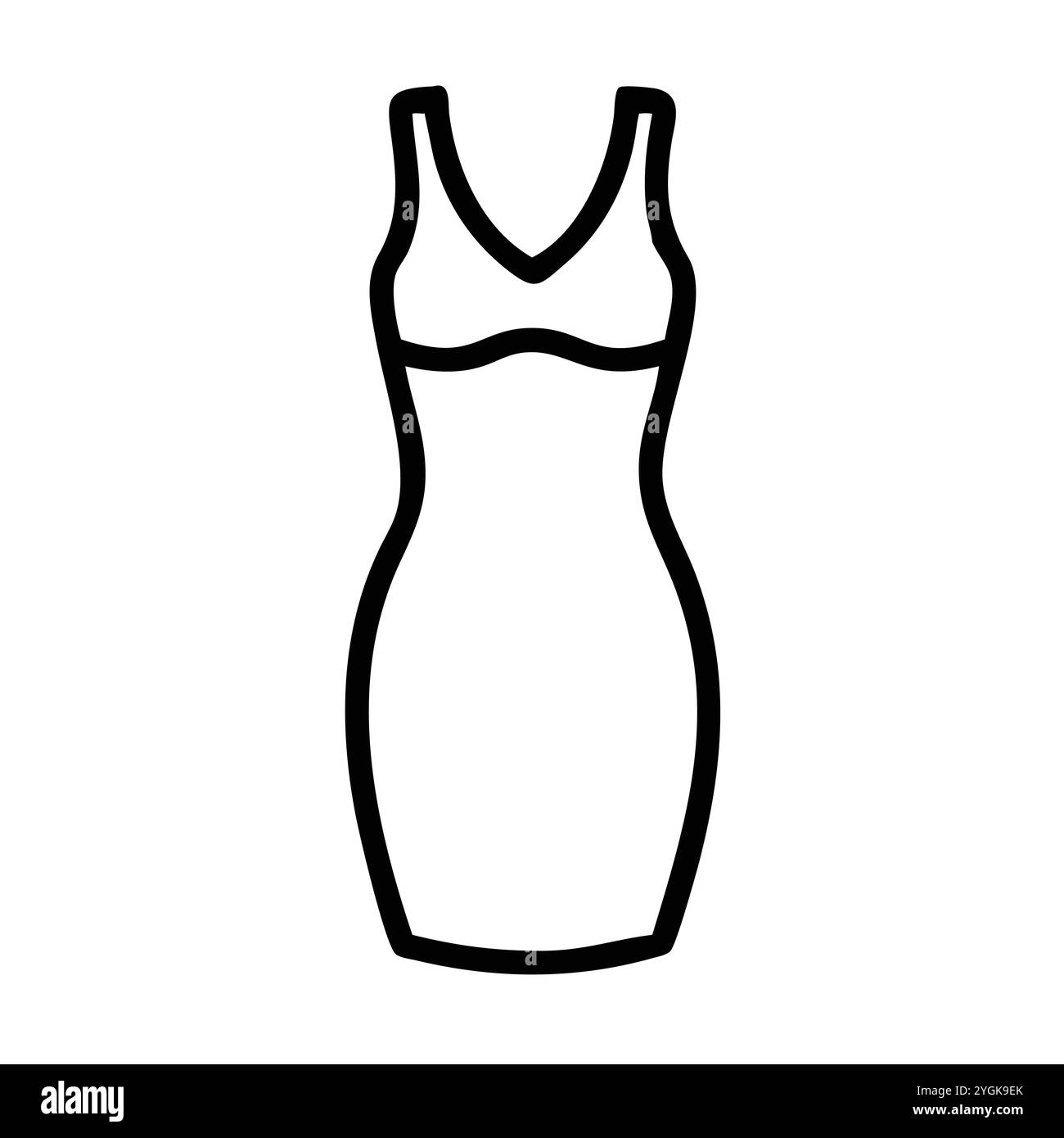simple vector illustration of a bodycon dress , in a simple and clean ...