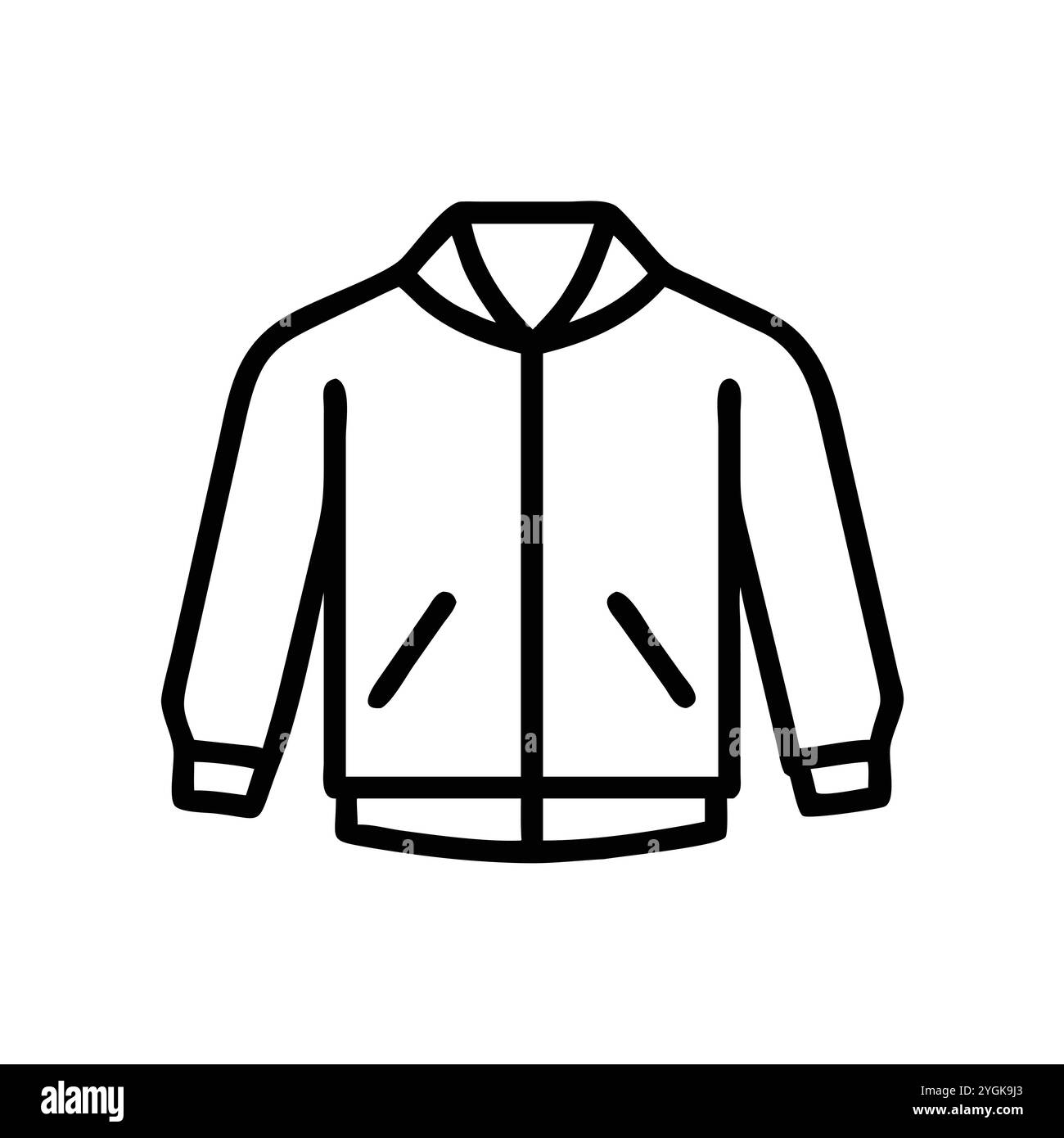 simple vector illustration of a bomber jacket , in a simple and clean ...