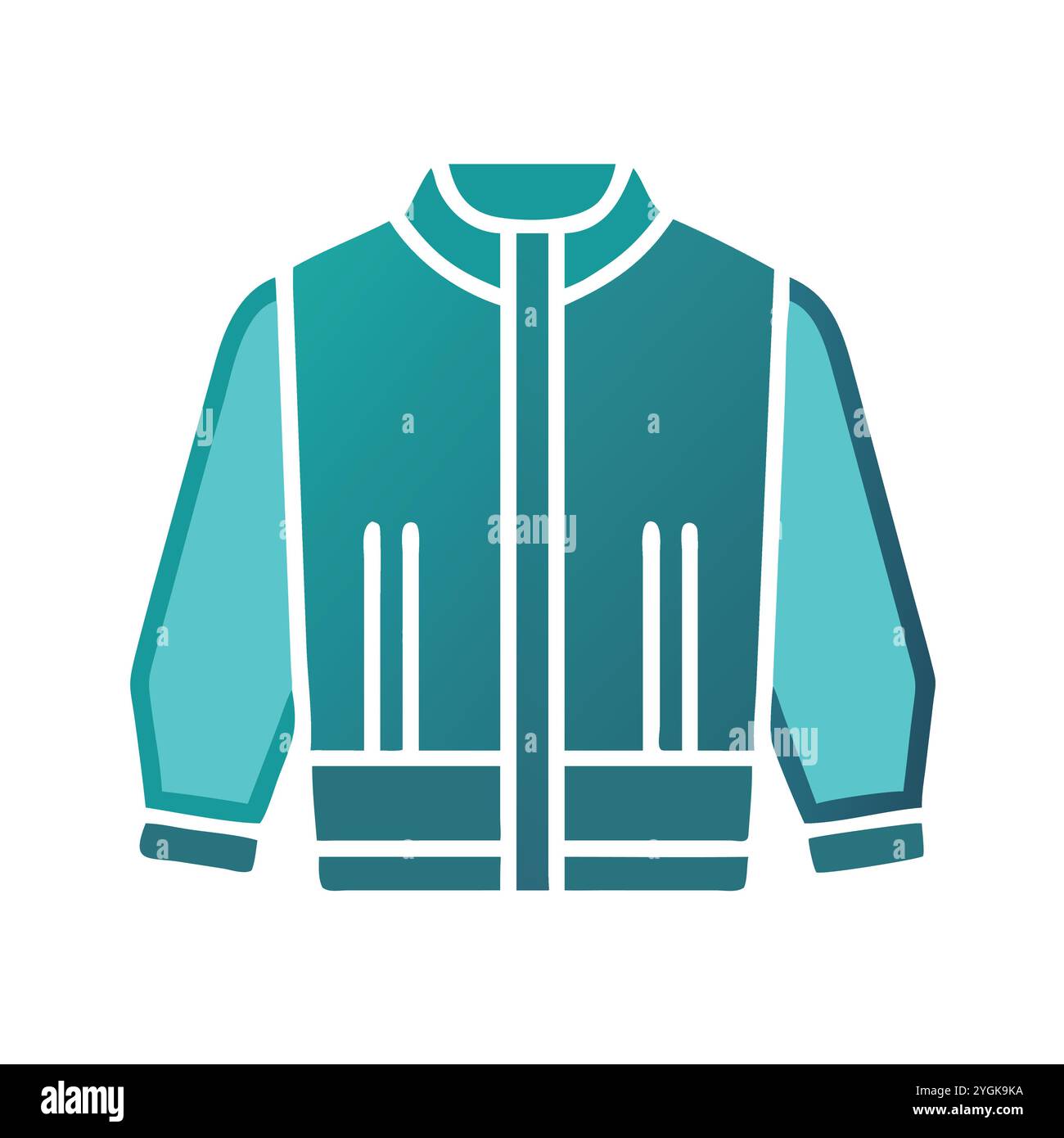 simple vector illustration of a bomber jacket , in a simple and clean ...