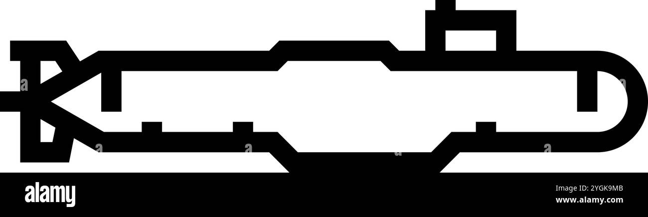 submarine ship line icon vector illustration Stock Vector Image & Art ...