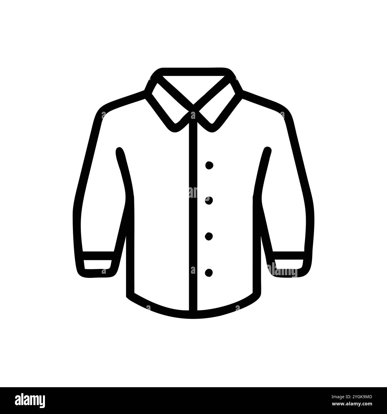 simple vector illustration of a button down shirt , in a simple and ...