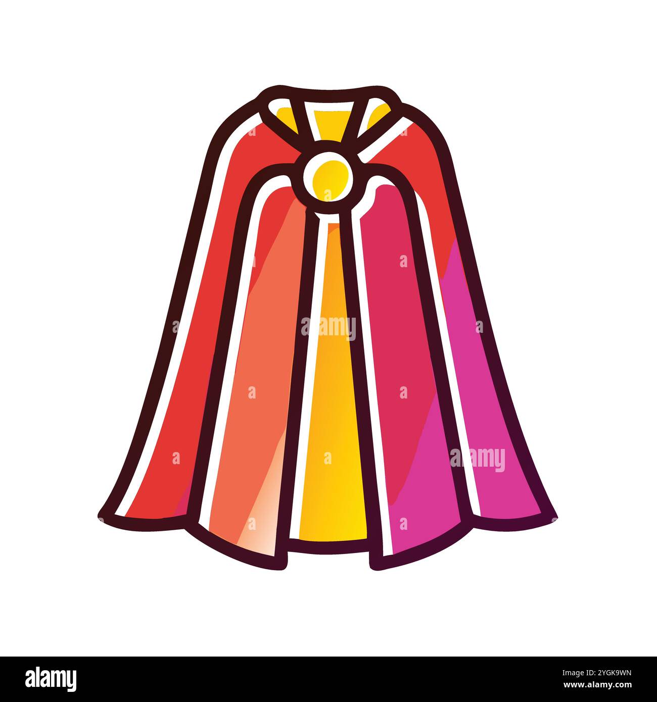 simple vector illustration of a cape , in a simple and clean style, for ...