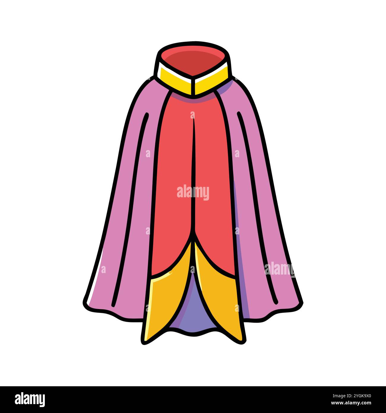 simple vector illustration of a cape , in a simple and clean style, for ...
