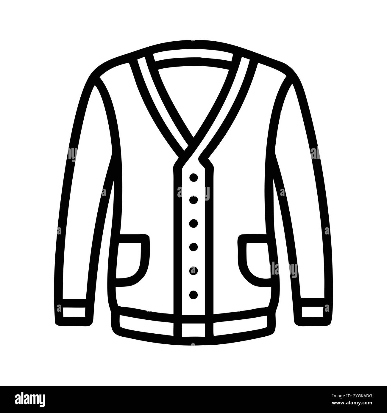 simple vector illustration of a cardigan , in a simple and clean style ...