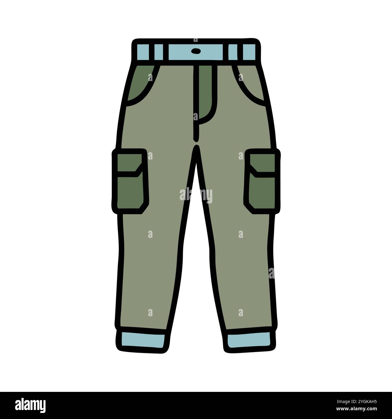 Cartoon Cargo Pants Drawing