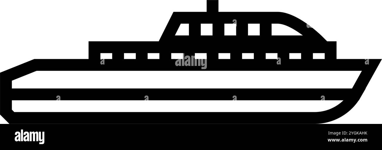 barge ship line icon vector illustration Stock Vector Image & Art - Alamy