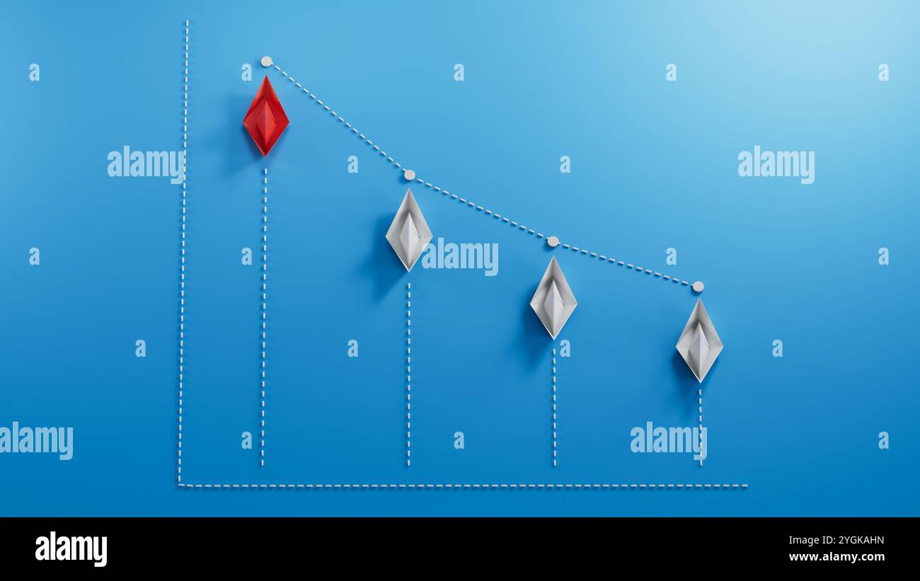 3d negative statistic chart hi-res stock photography and images - Alamy