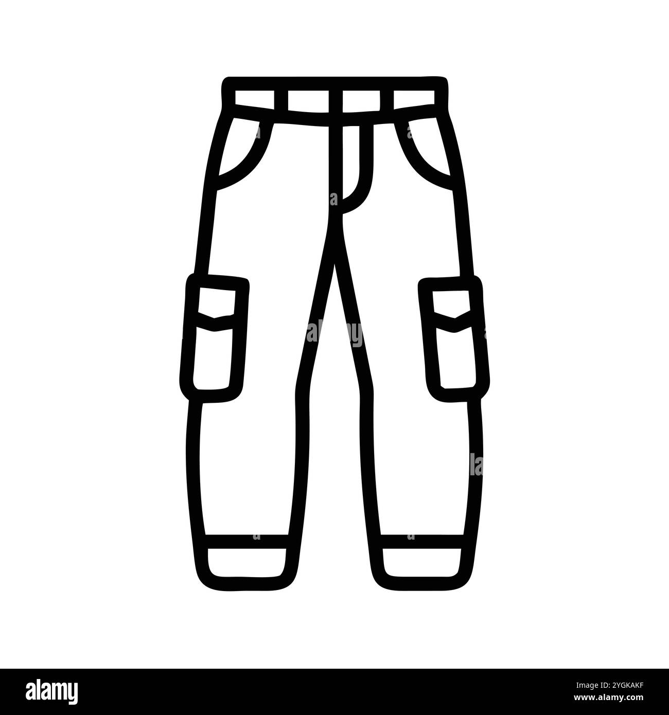 simple vector illustration of a cargo pants , in a simple and clean ...