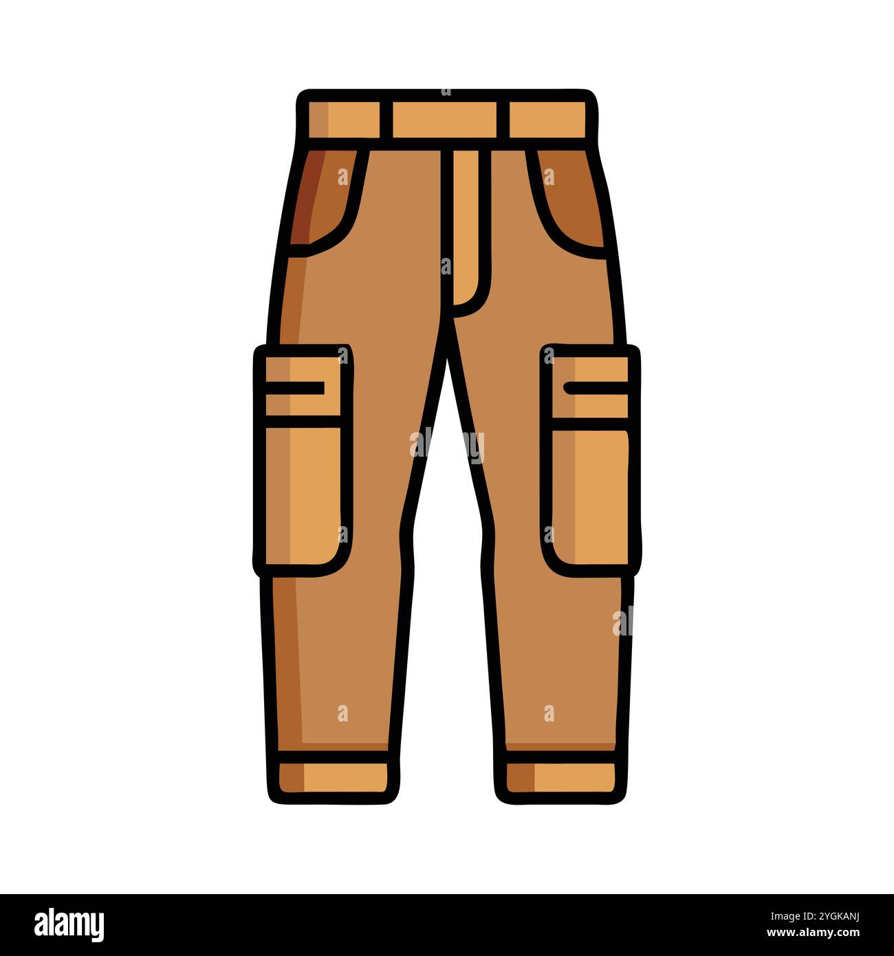 simple vector illustration of a cargo pants , in a simple and clean ...