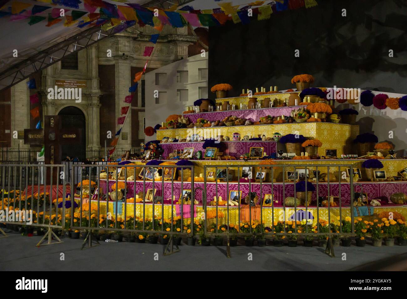Mexico City, MEXICO - Nov 2 2024 : Day of the Dead altar adorned with ...