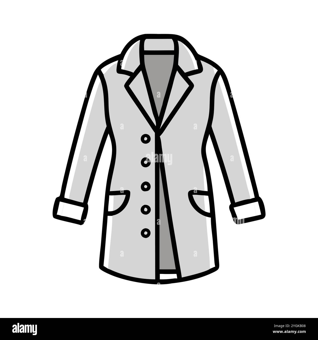 simple vector illustration of a coat , in a simple and clean style, for ...