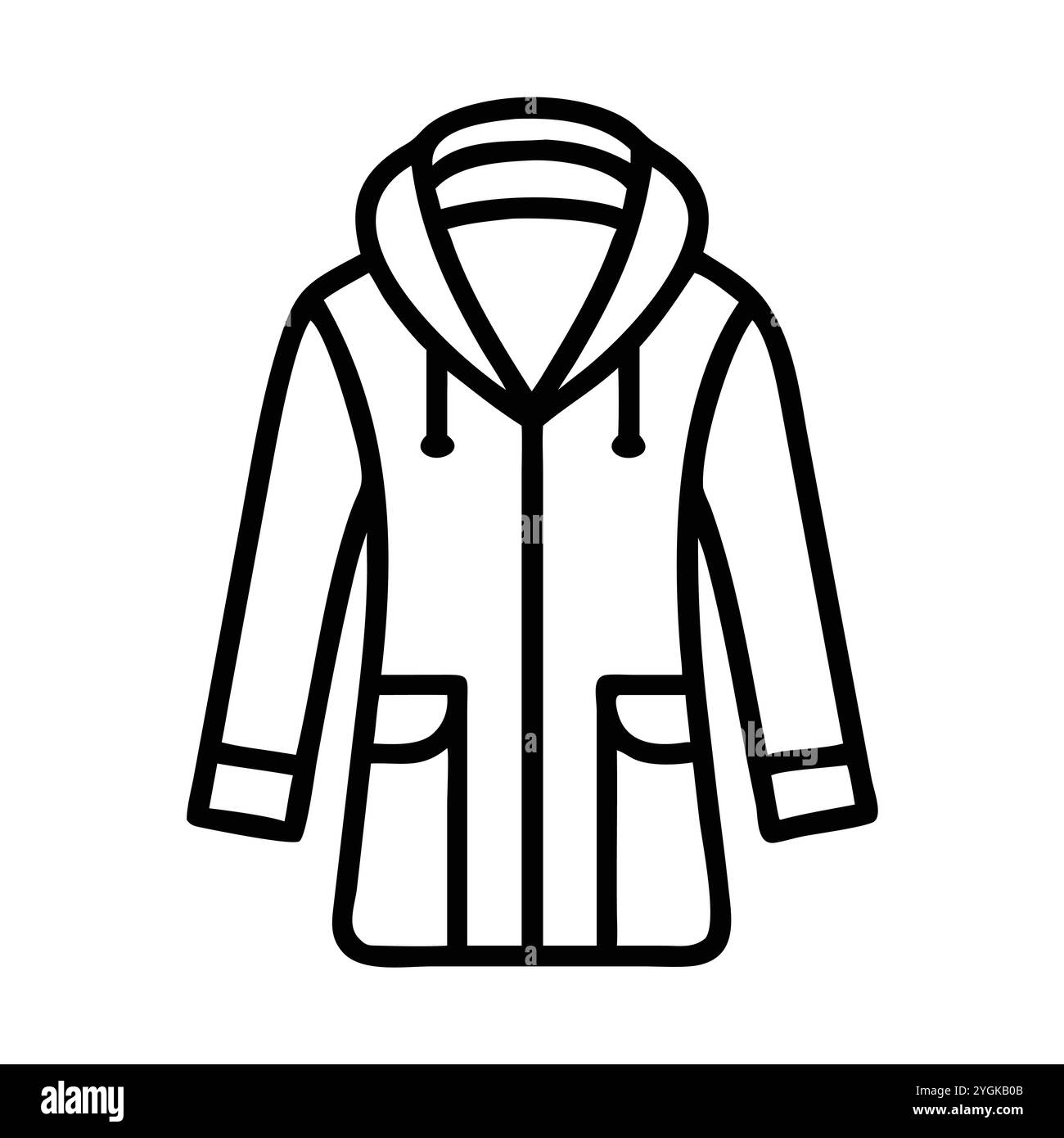 simple vector illustration of a coat , in a simple and clean style, for ...