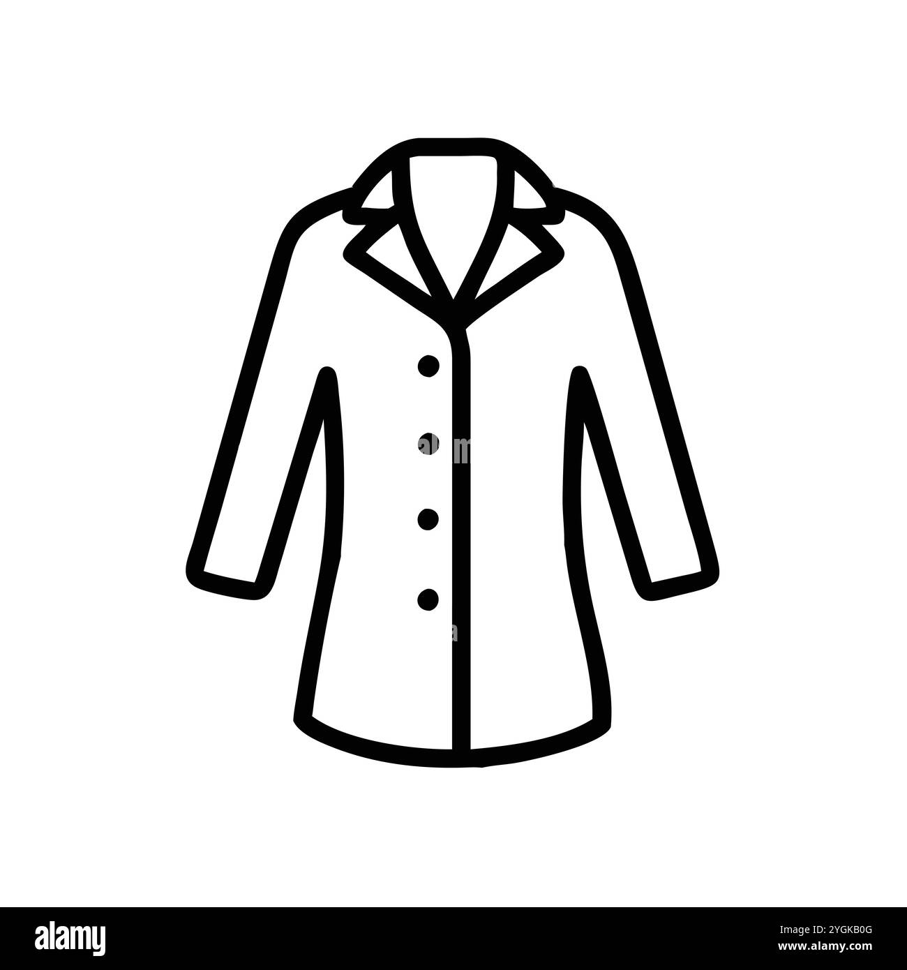 simple vector illustration of a coat , in a simple and clean style, for ...