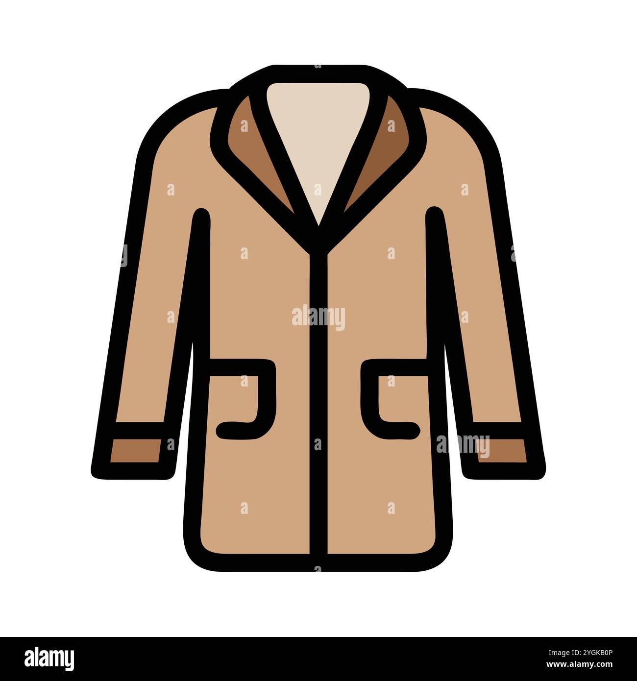 simple vector illustration of a coat , in a simple and clean style, for ...