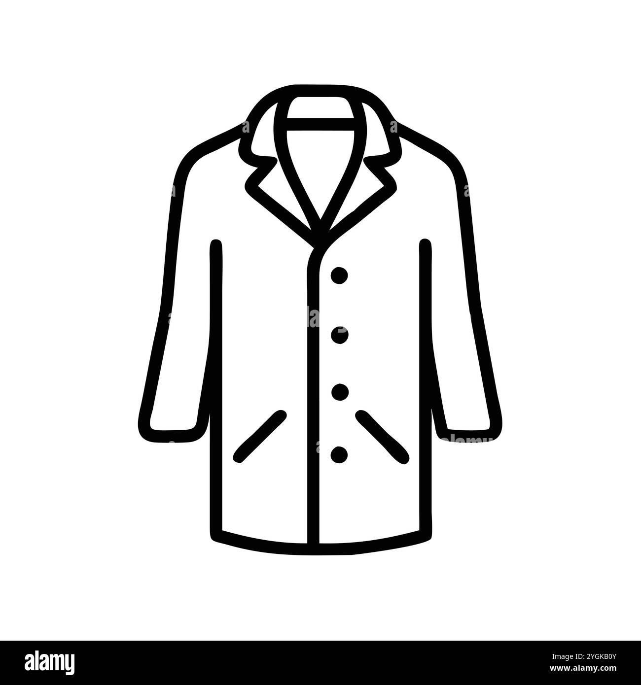 simple vector illustration of a coat , in a simple and clean style, for ...