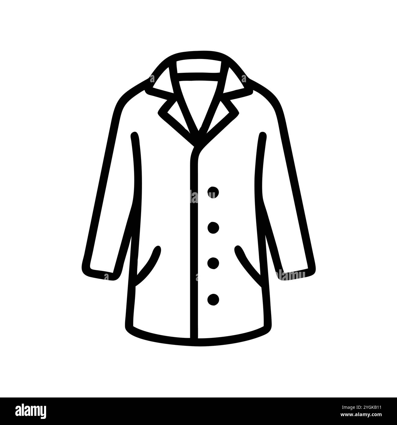 simple vector illustration of a coat , in a simple and clean style, for ...