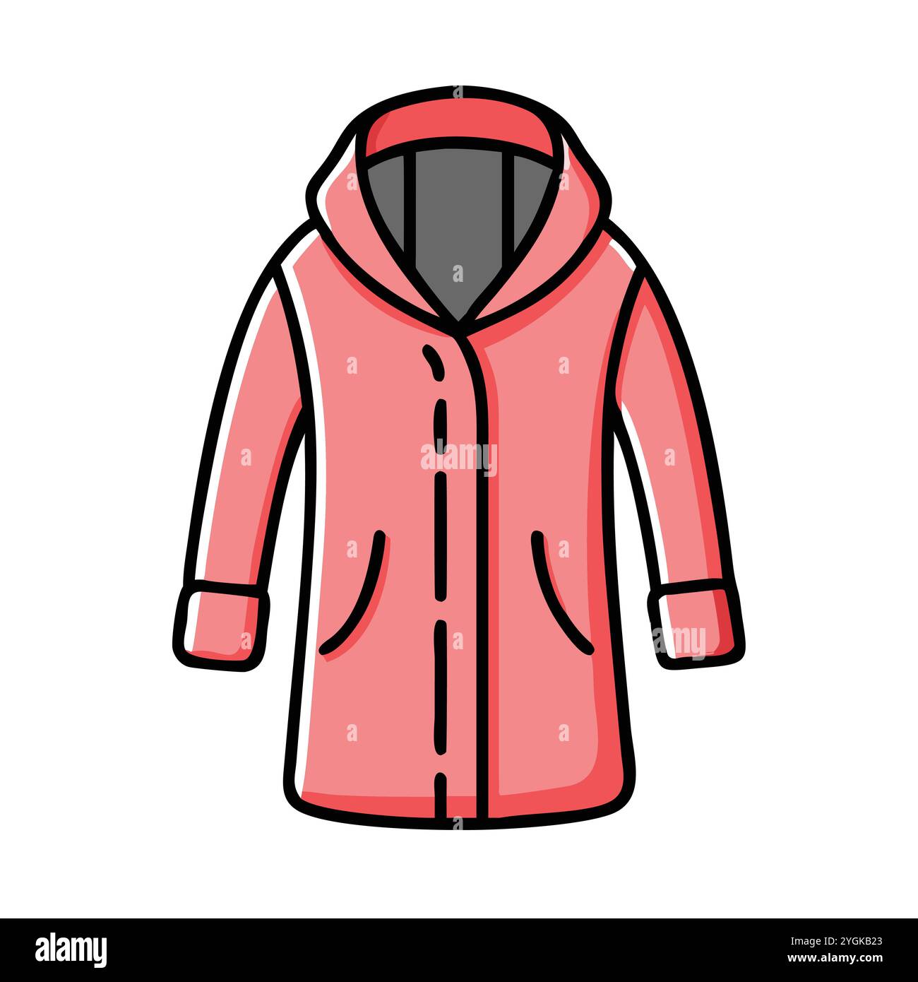 simple vector illustration of a coat , in a simple and clean style, for ...