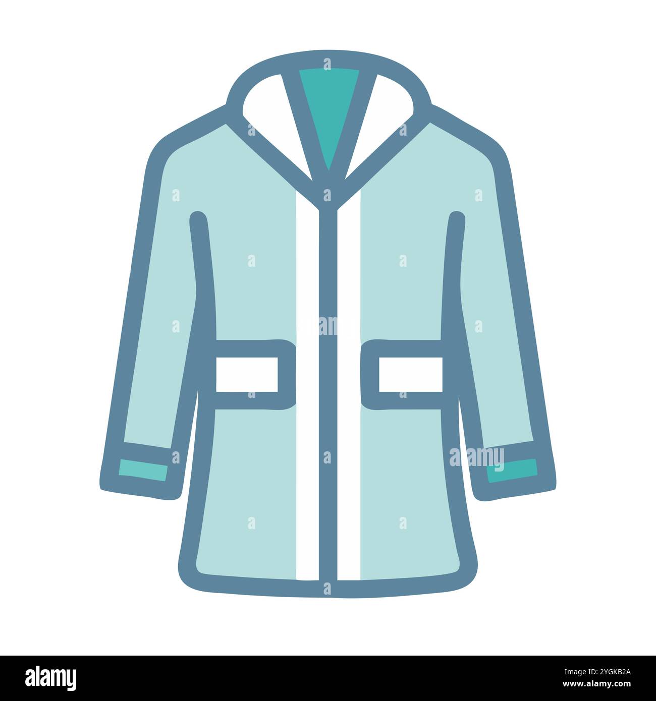 simple vector illustration of a coat , in a simple and clean style, for ...