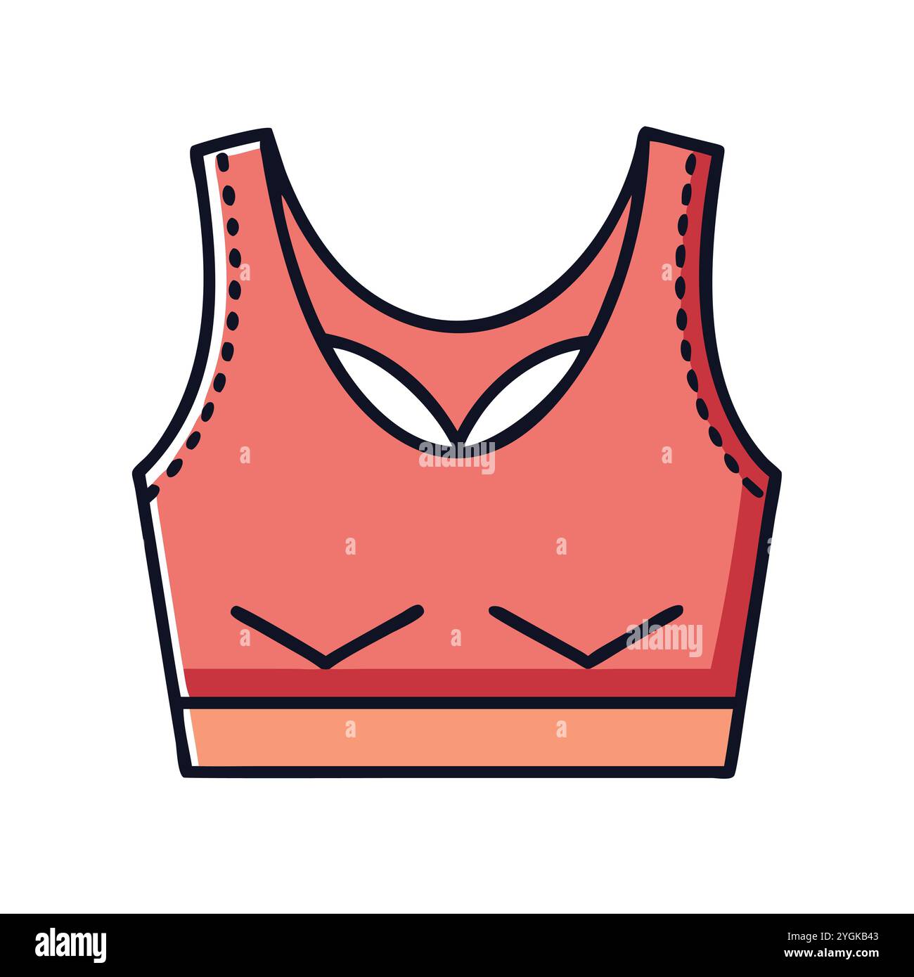 simple vector illustration of a crop top , in a simple and clean style ...