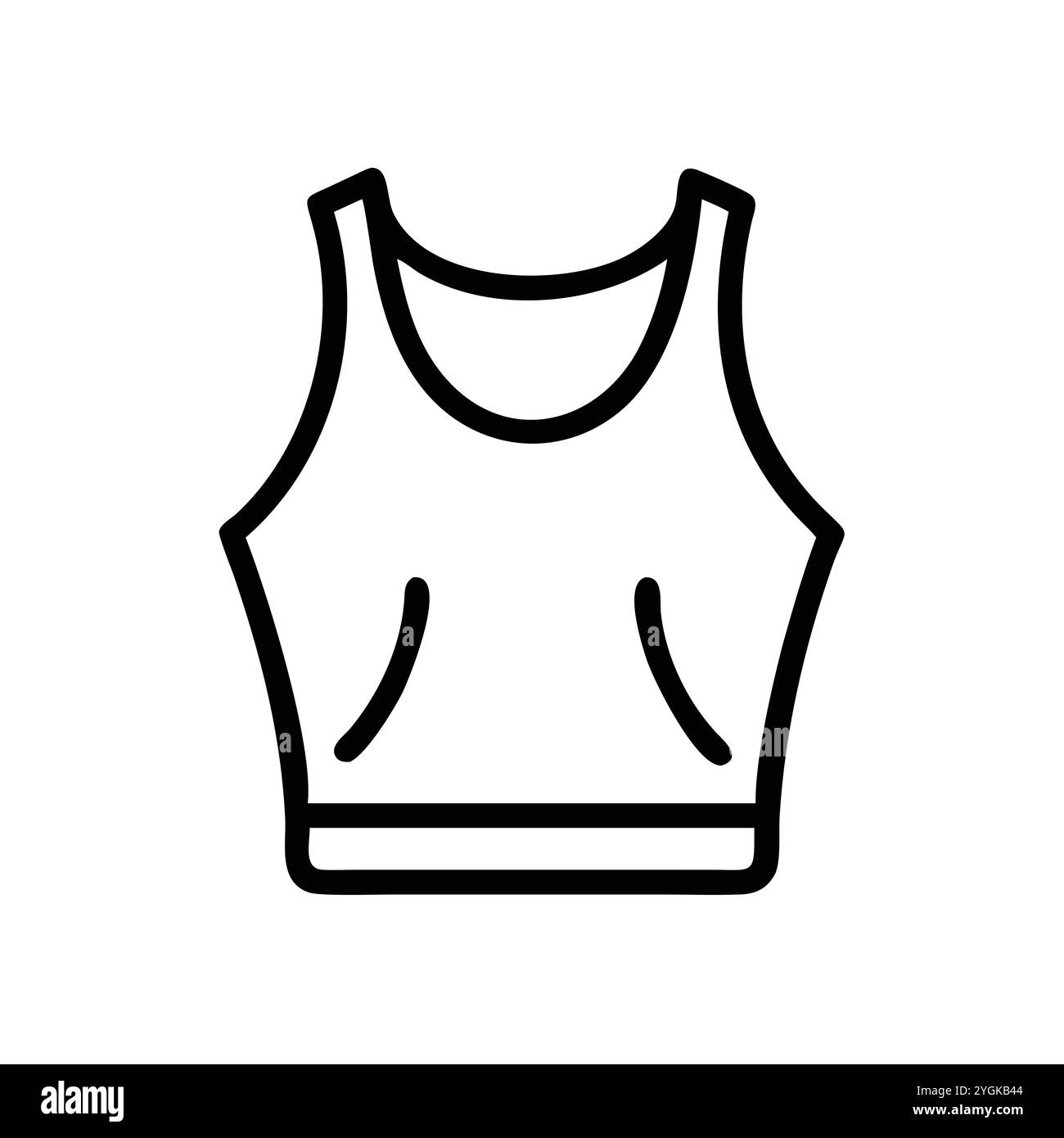 simple vector illustration of a crop top , in a simple and clean style ...