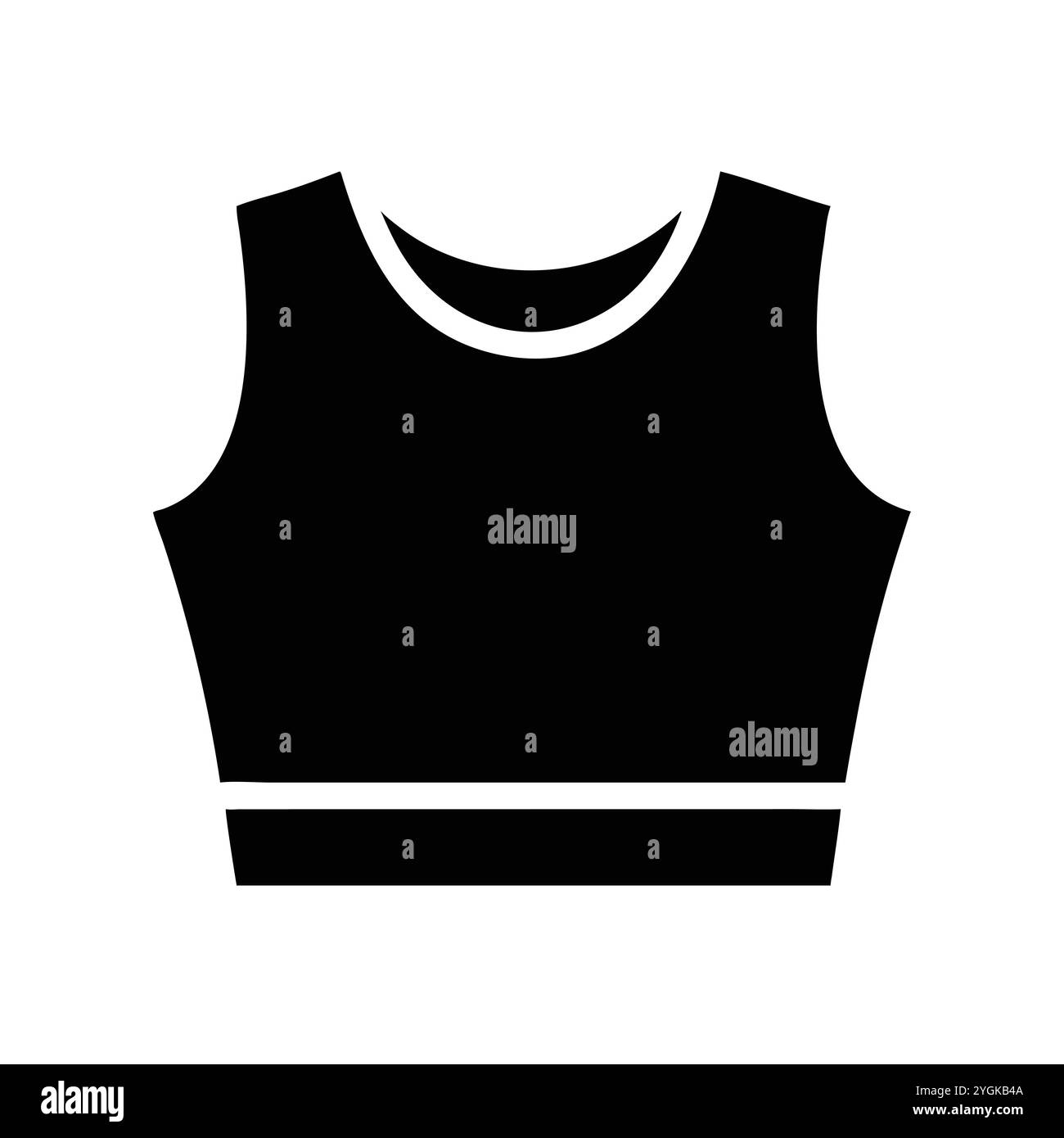simple vector illustration of a crop top , in a simple and clean style ...