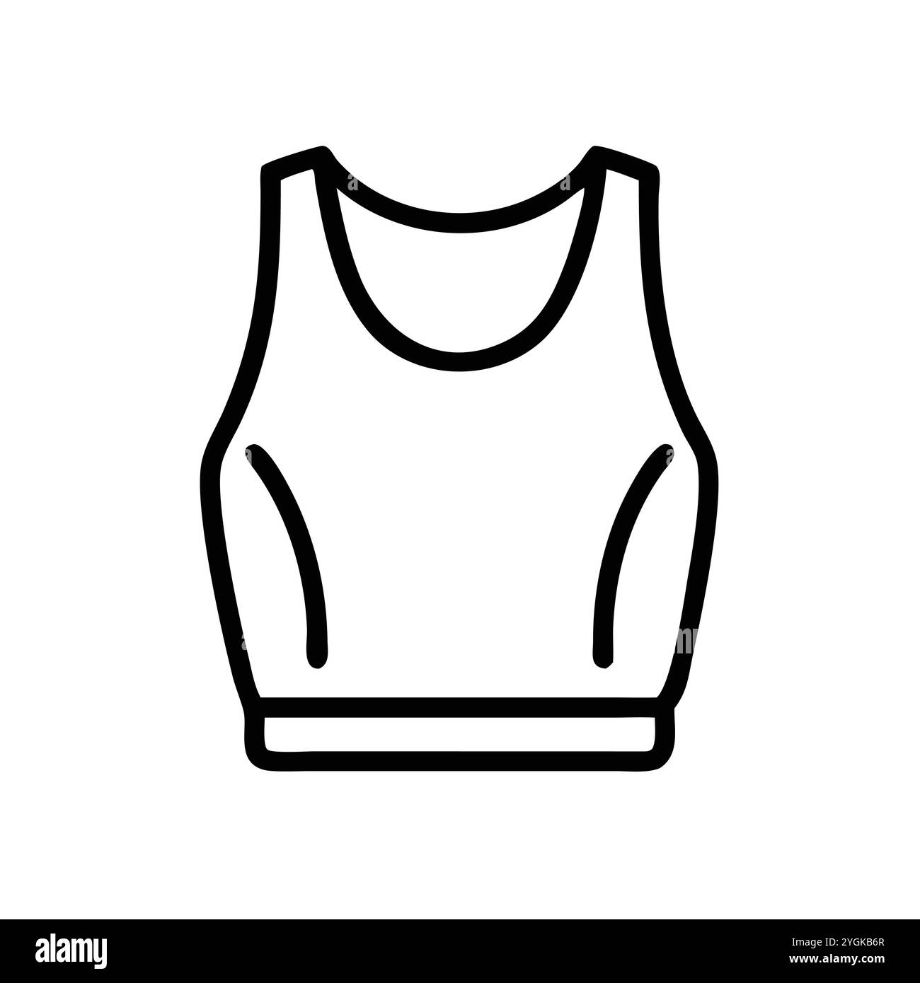 simple vector illustration of a crop top , in a simple and clean style ...