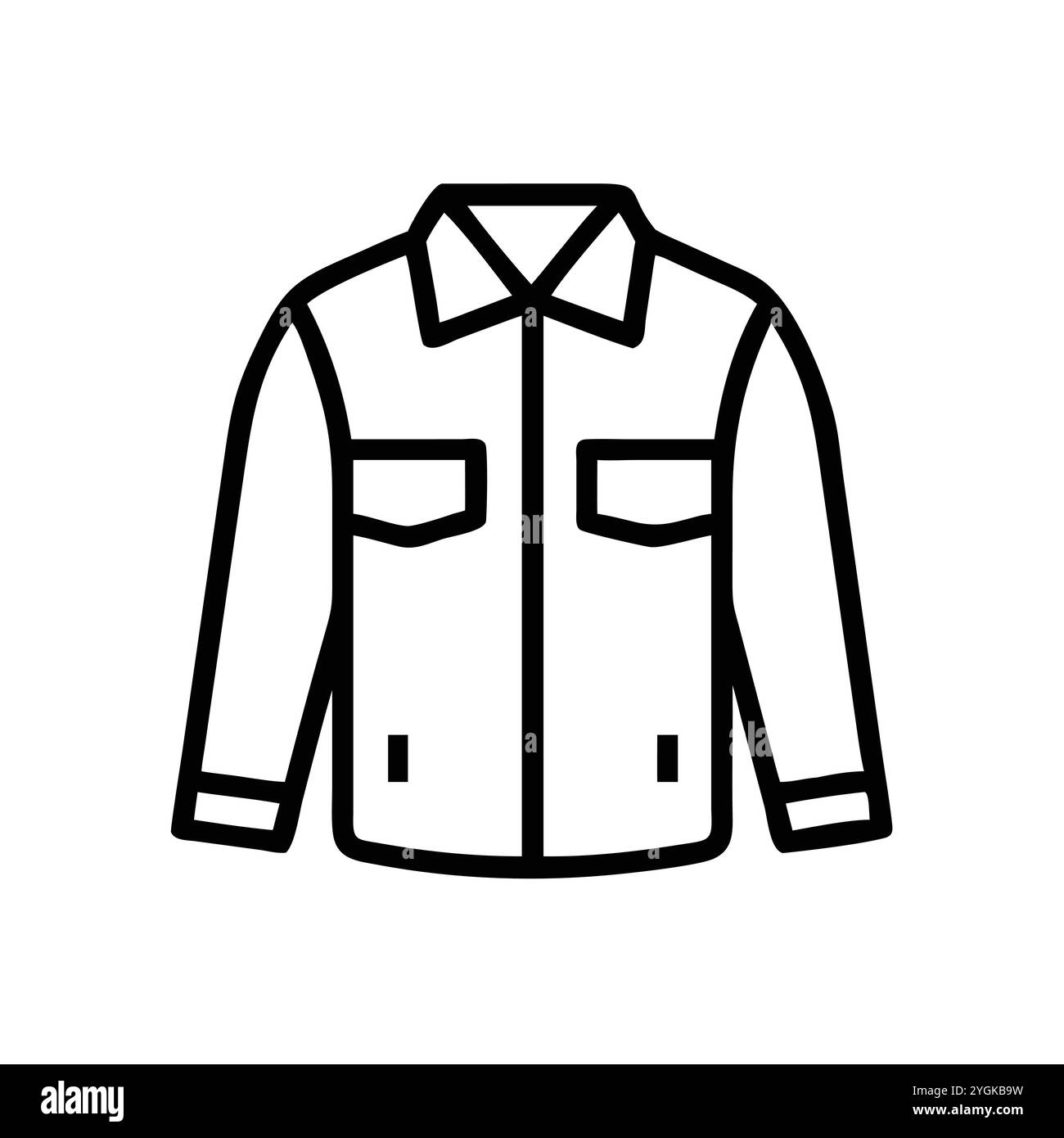 simple vector illustration of a denim jacket , in a simple and clean ...