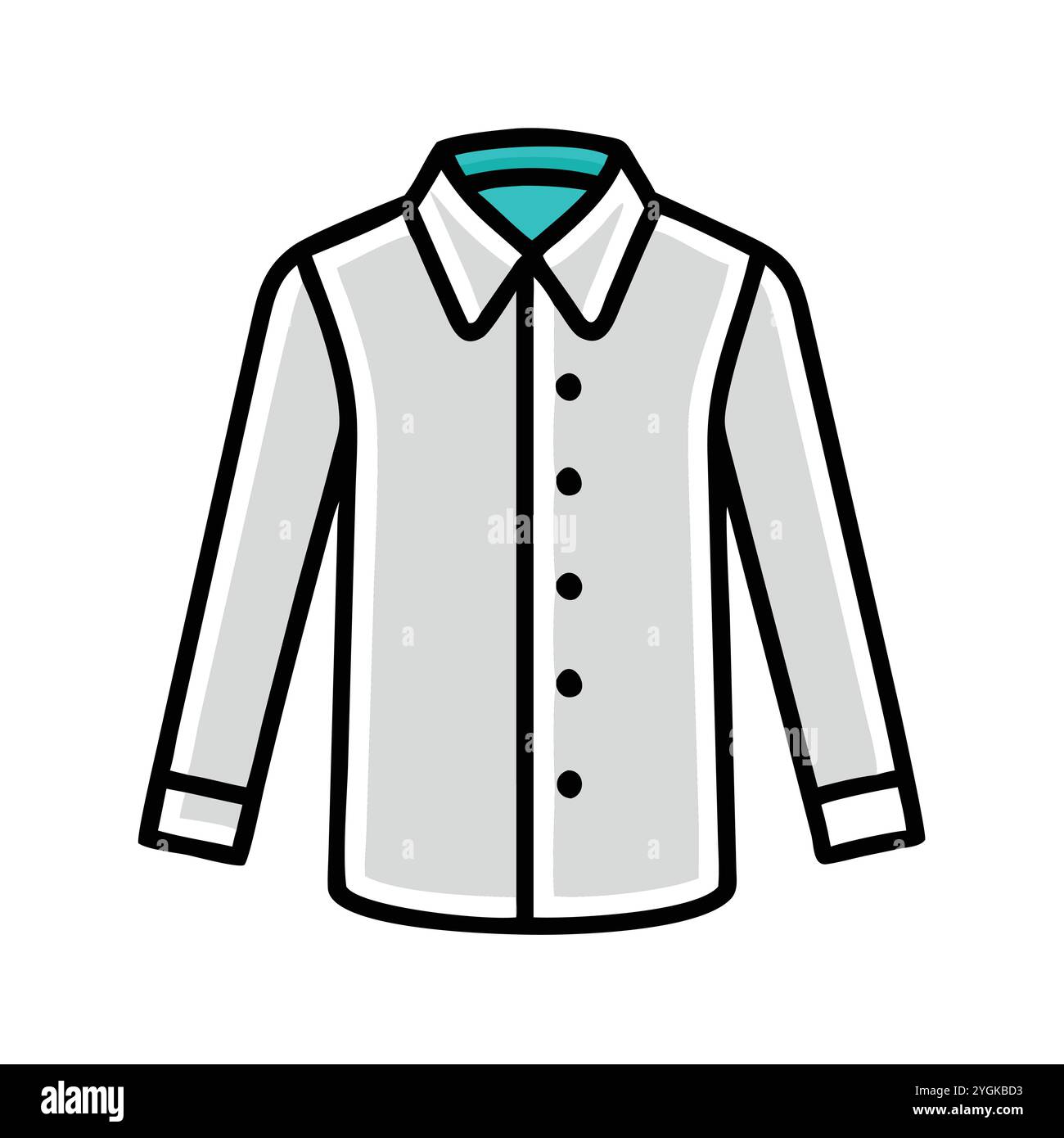 simple vector illustration of a dress shirt , in a simple and clean ...