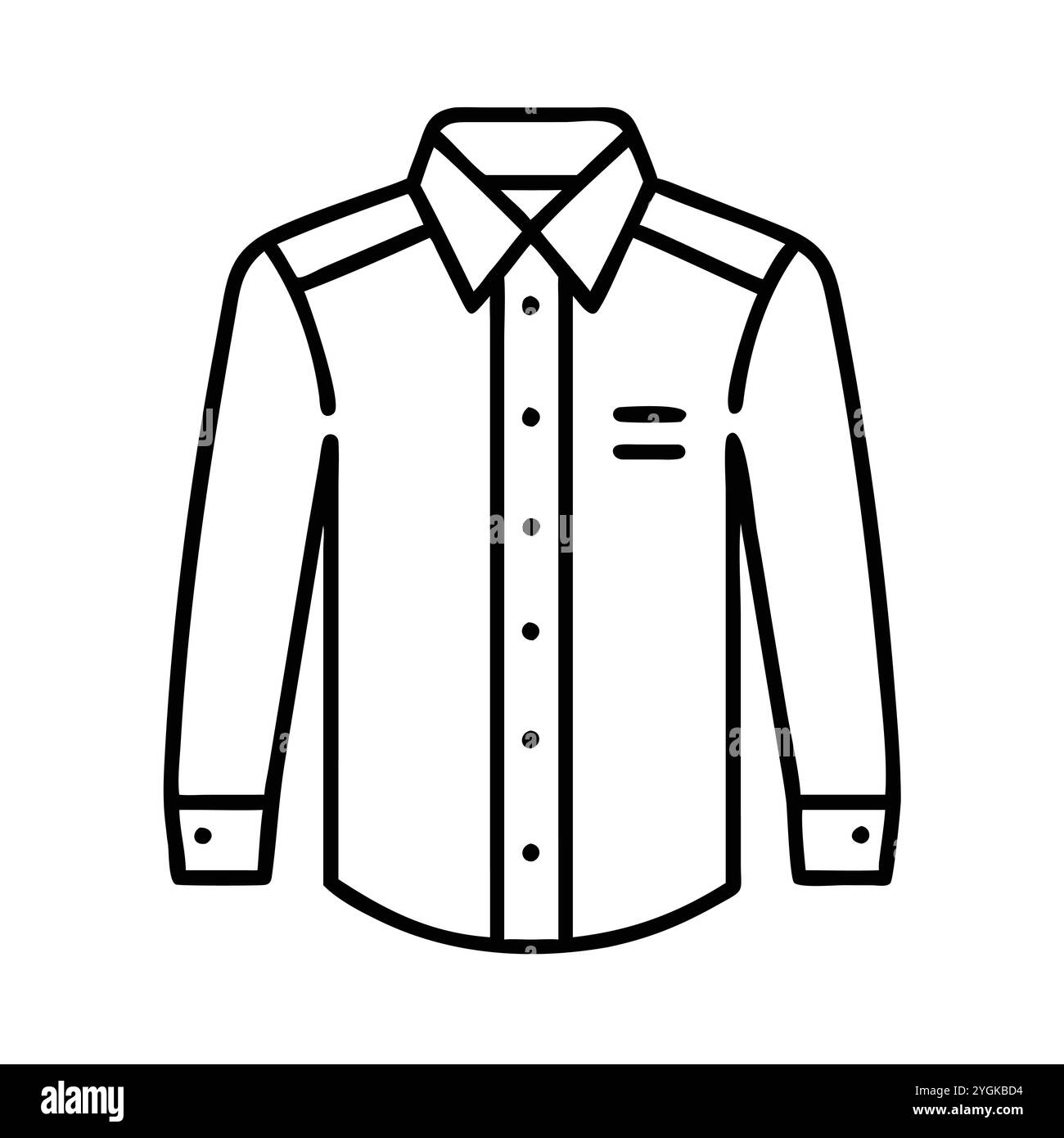simple vector illustration of a dress shirt , in a simple and clean ...