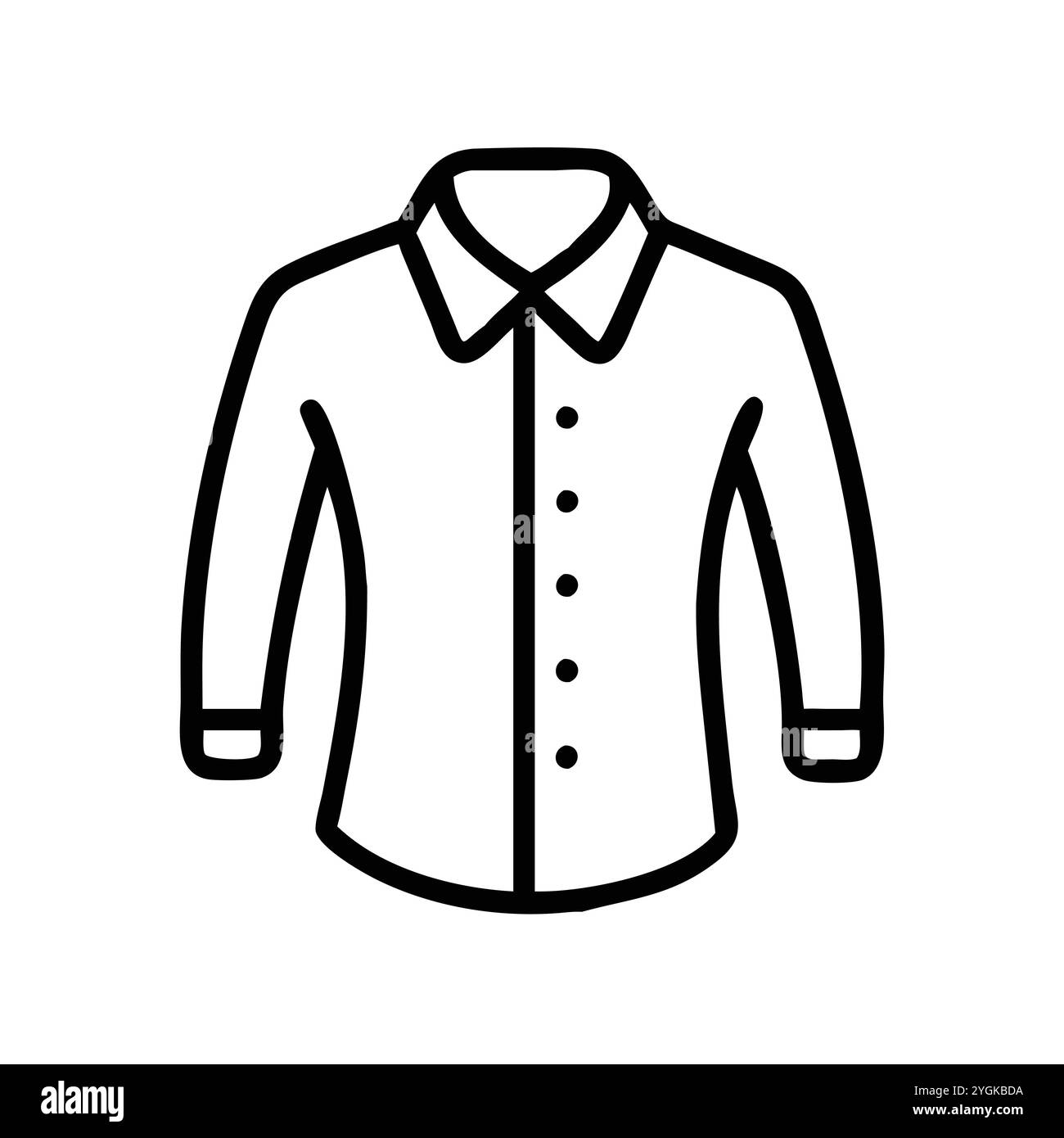 simple vector illustration of a dress shirt , in a simple and clean ...