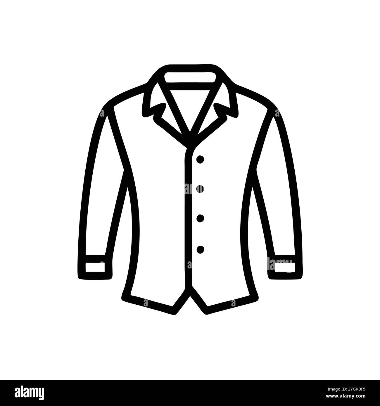 simple vector illustration of a dress shirt , in a simple and clean ...