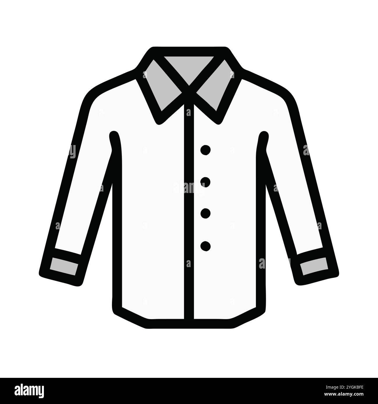 simple vector illustration of a dress shirt , in a simple and clean ...