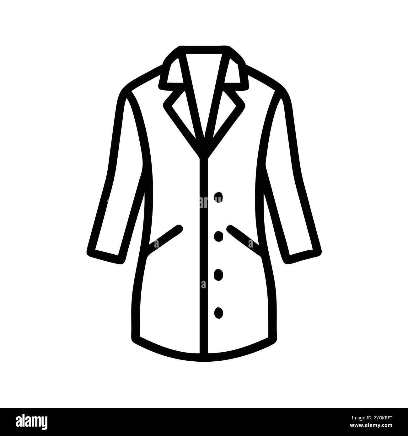 simple vector illustration of a duster coat , in a simple and clean ...