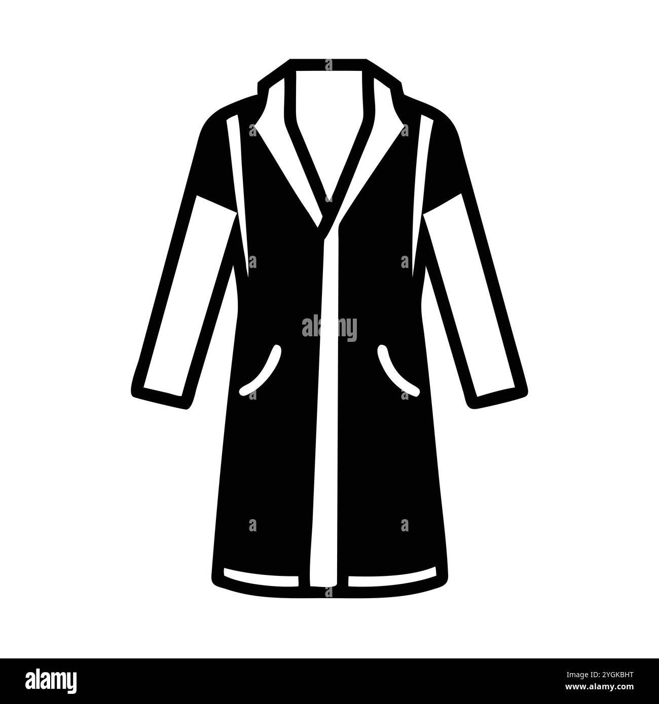 simple vector illustration of a duster coat , in a simple and clean ...