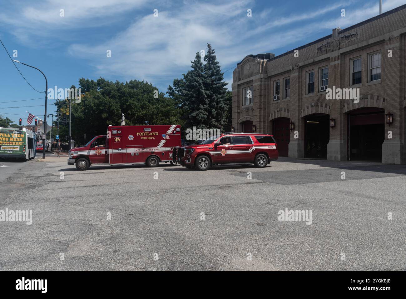 Fire department . Portland, Maine, USA Stock Photo - Alamy