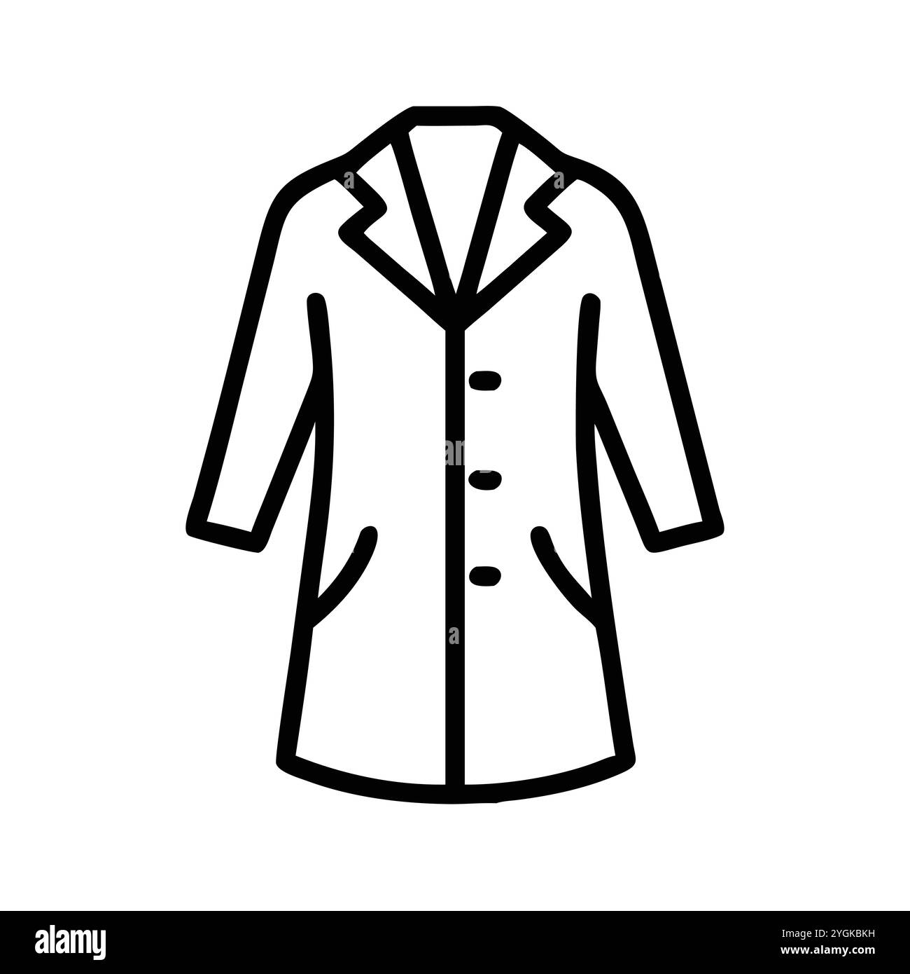 simple vector illustration of a duster coat , in a simple and clean ...