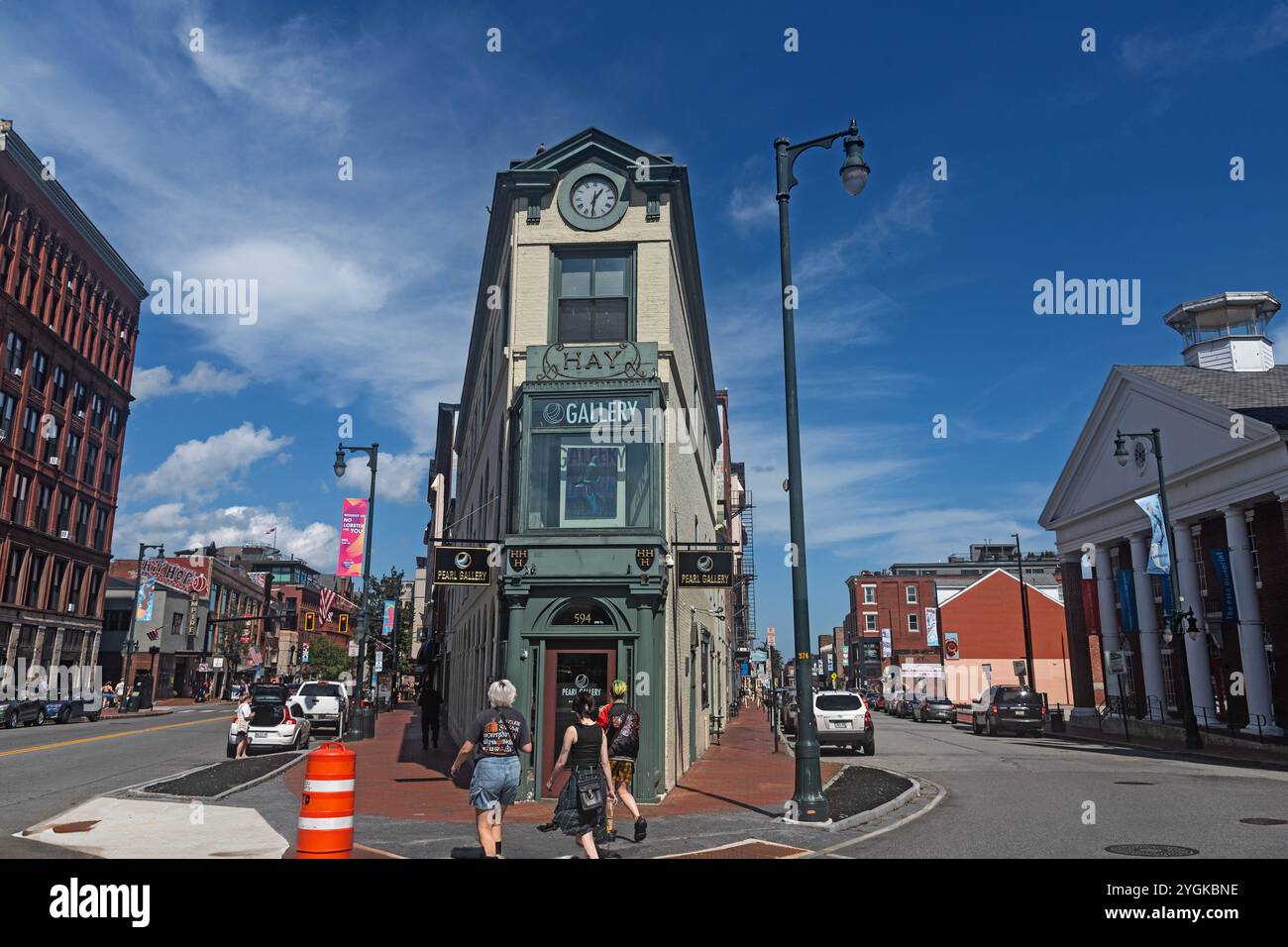The Hay Gallery in the flatiron building, downtown Portland. Portland ...