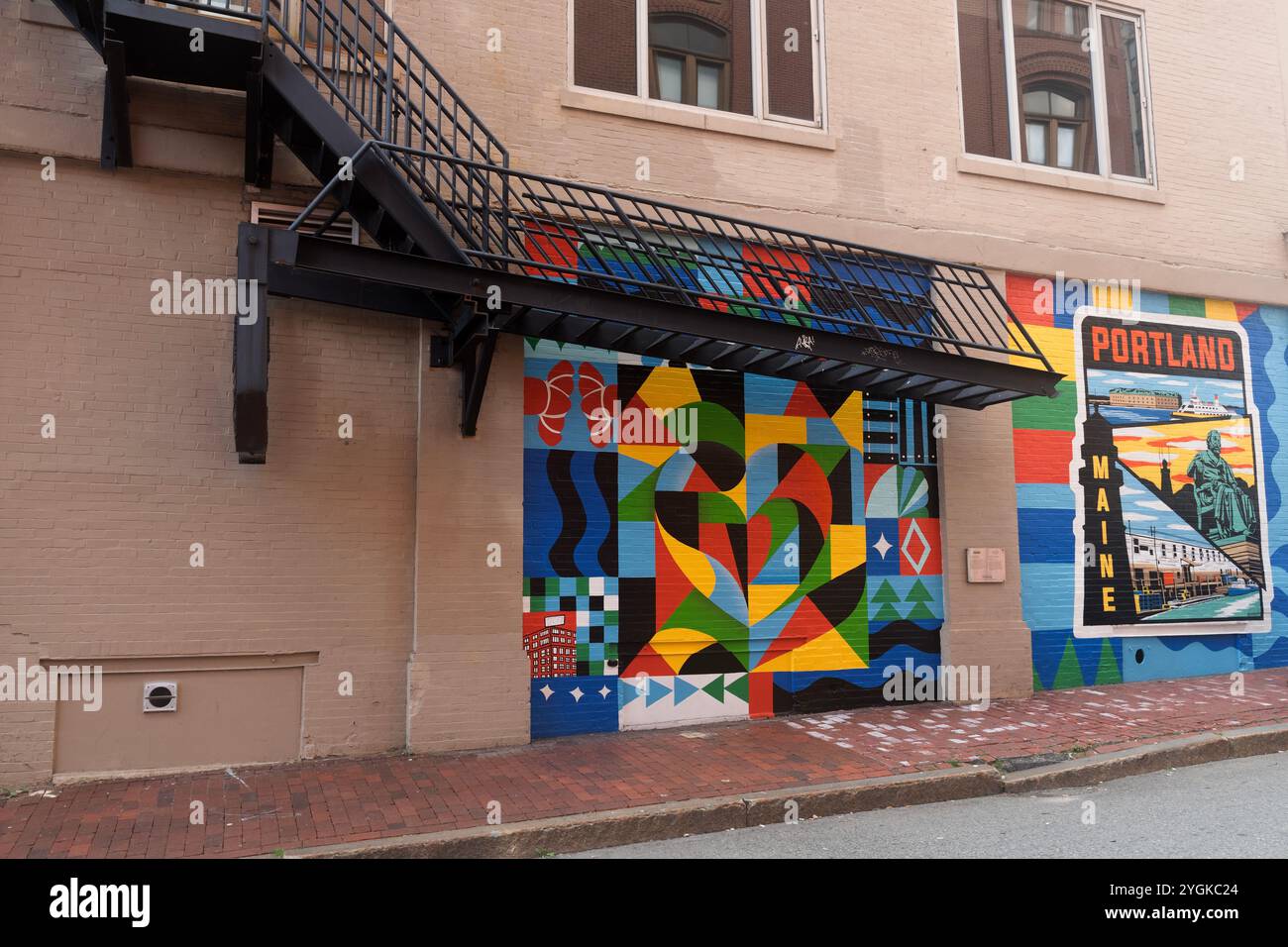 Mural Arts. Portland, Maine, USA Stock Photo - Alamy