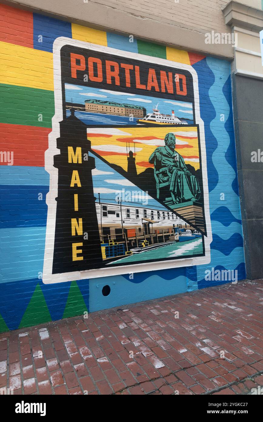 Mural Arts. Portland, Maine, USA Stock Photo - Alamy
