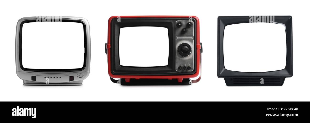 Television set collage isolated Cut Out Stock Images & Pictures - Alamy