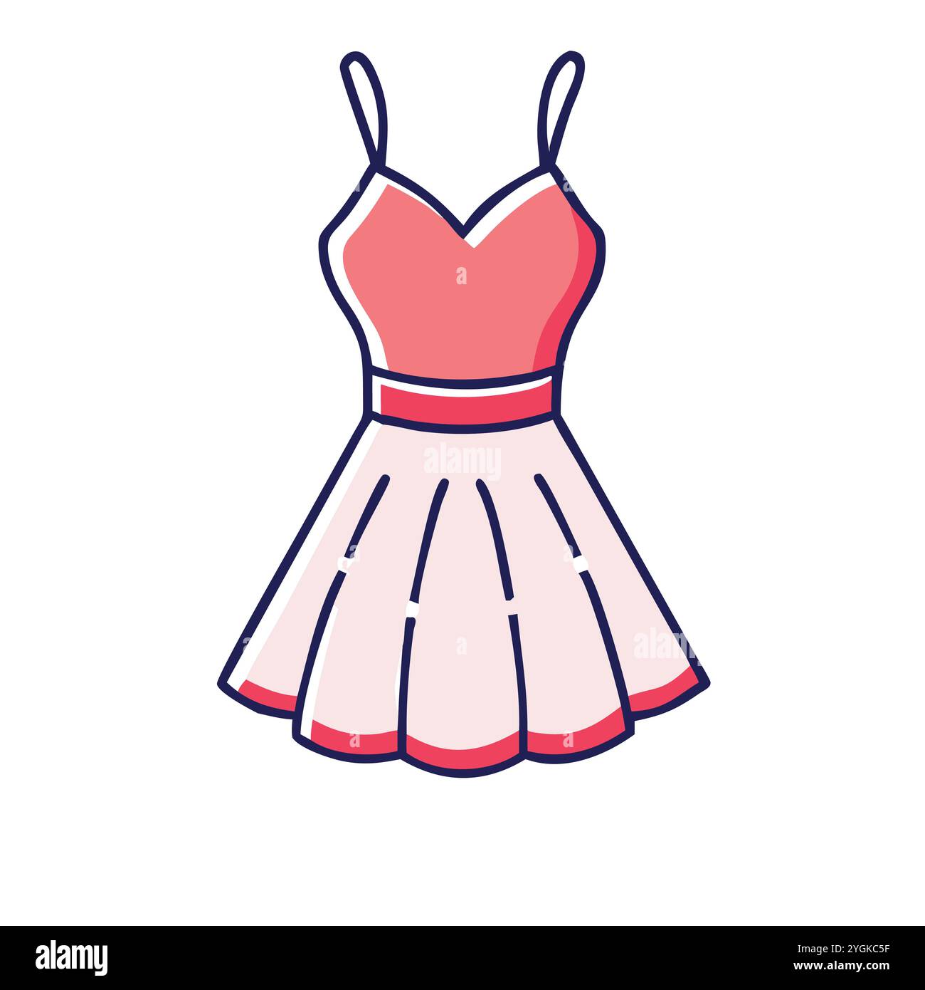 simple vector illustration of a halter dress , in a simple and clean ...