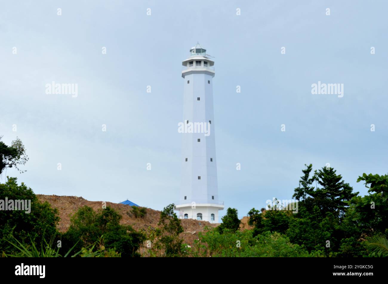 The white tower of the Tanjung Batu Tarakan lighthouse - Indonesia ...