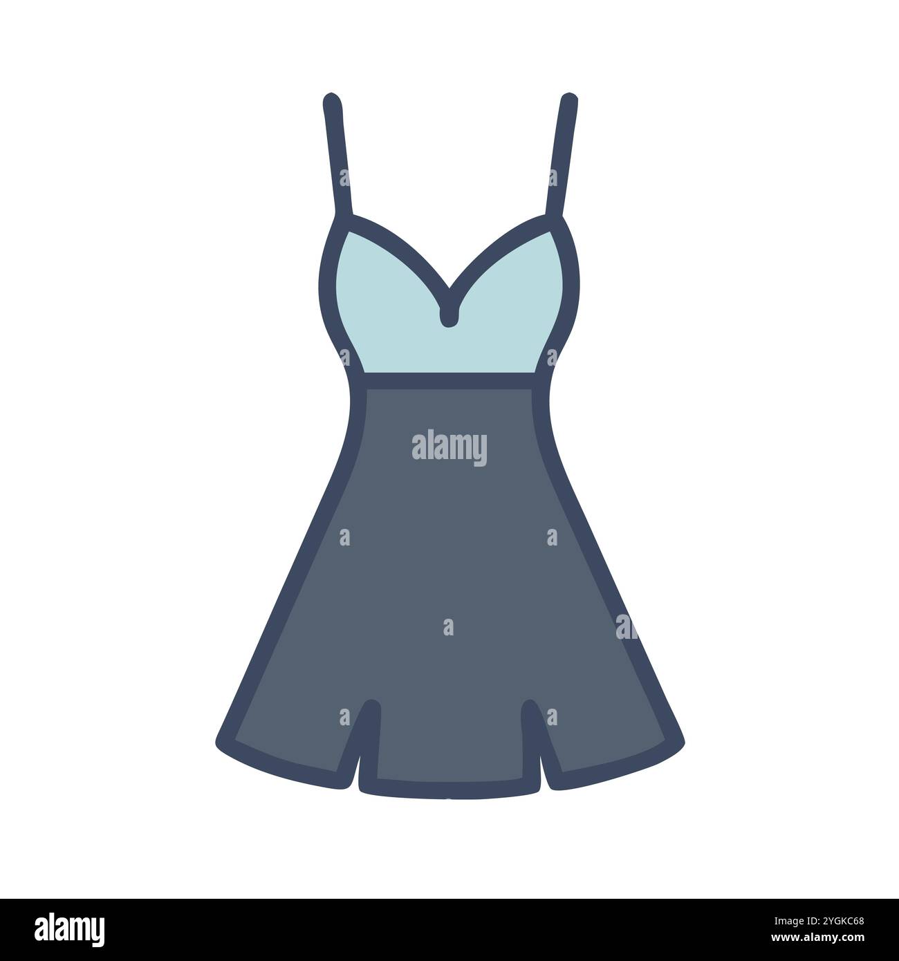 simple vector illustration of a halter dress , in a simple and clean ...