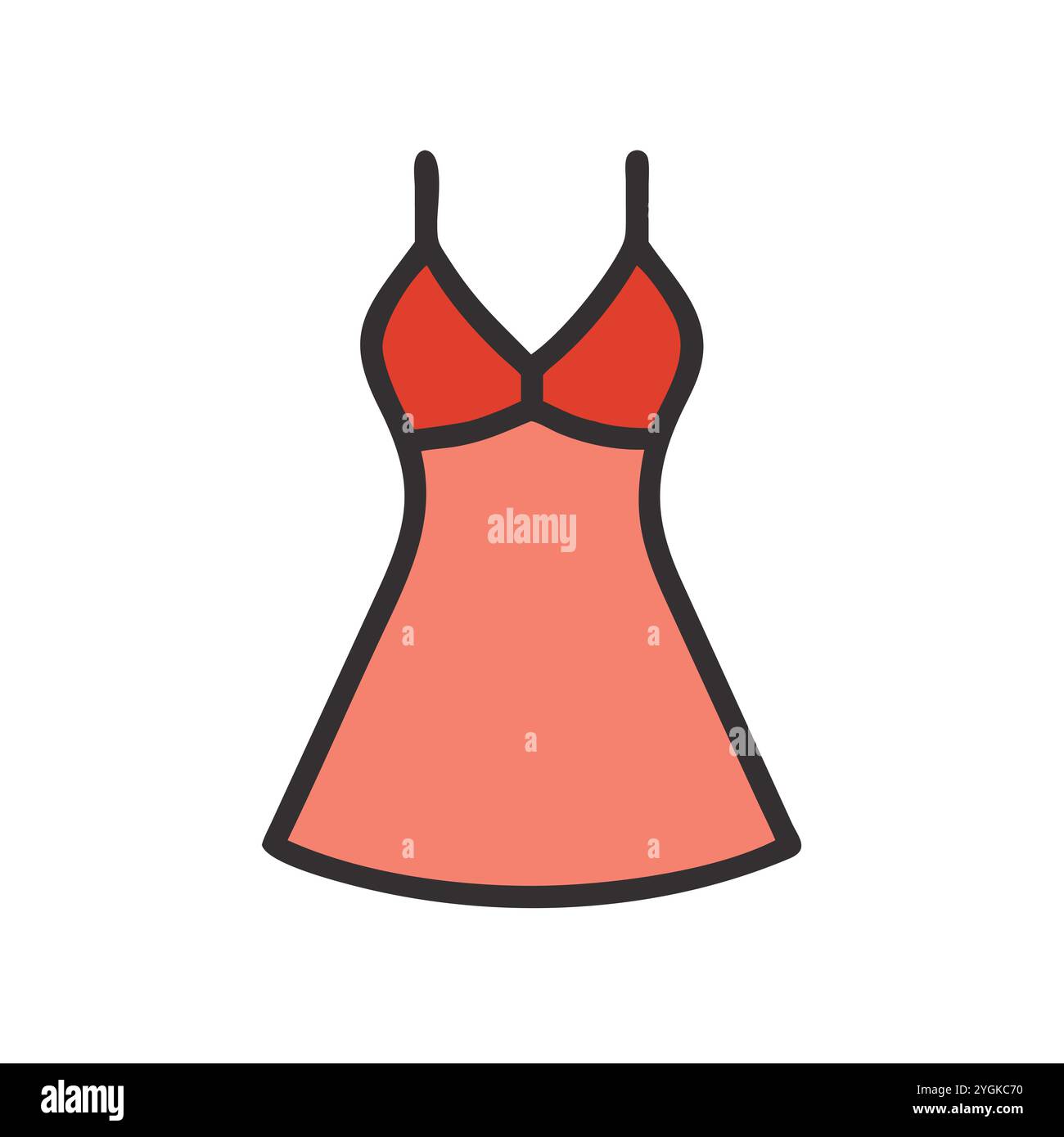 simple vector illustration of a halter dress , in a simple and clean ...
