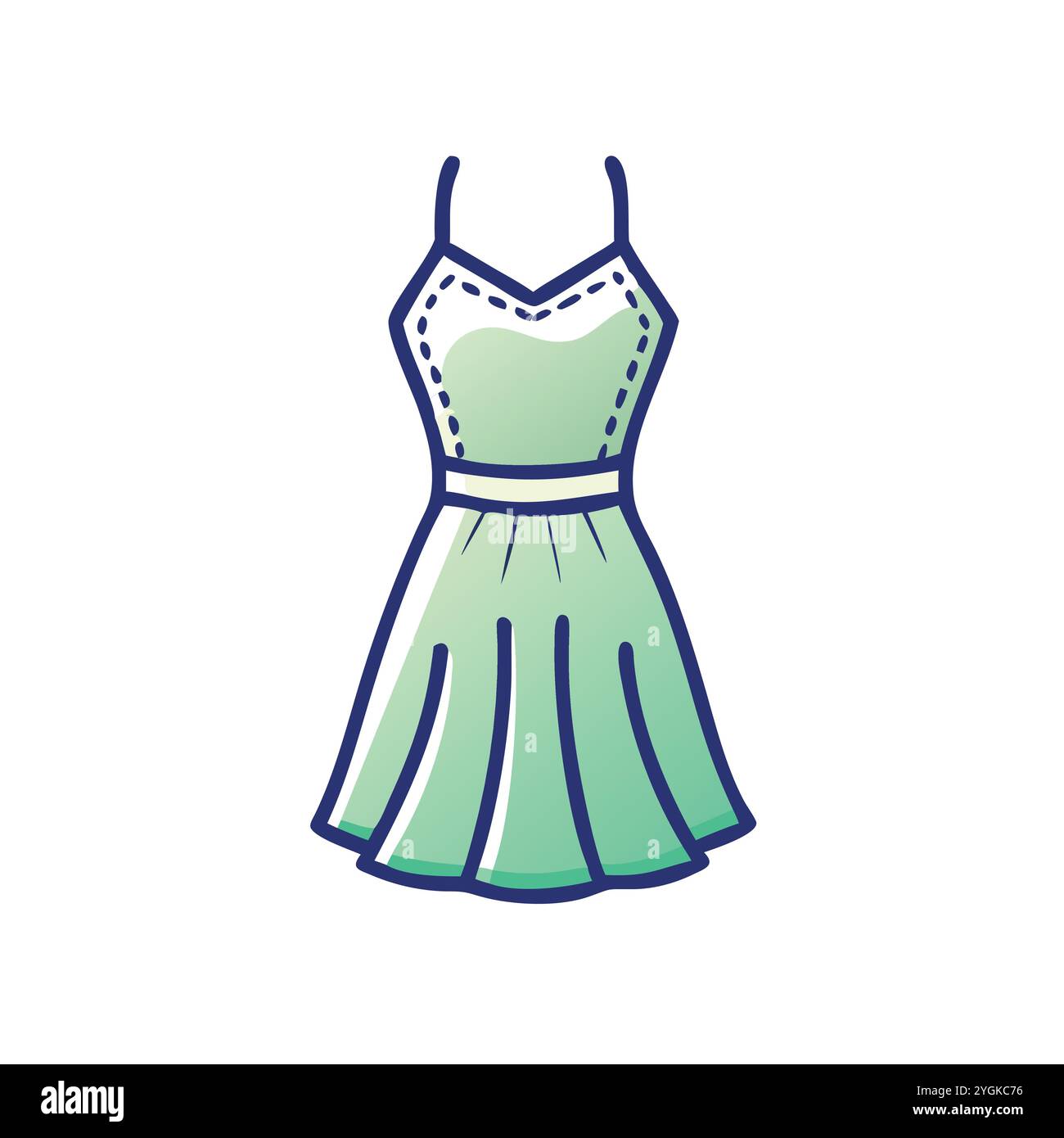 simple vector illustration of a halter dress , in a simple and clean ...