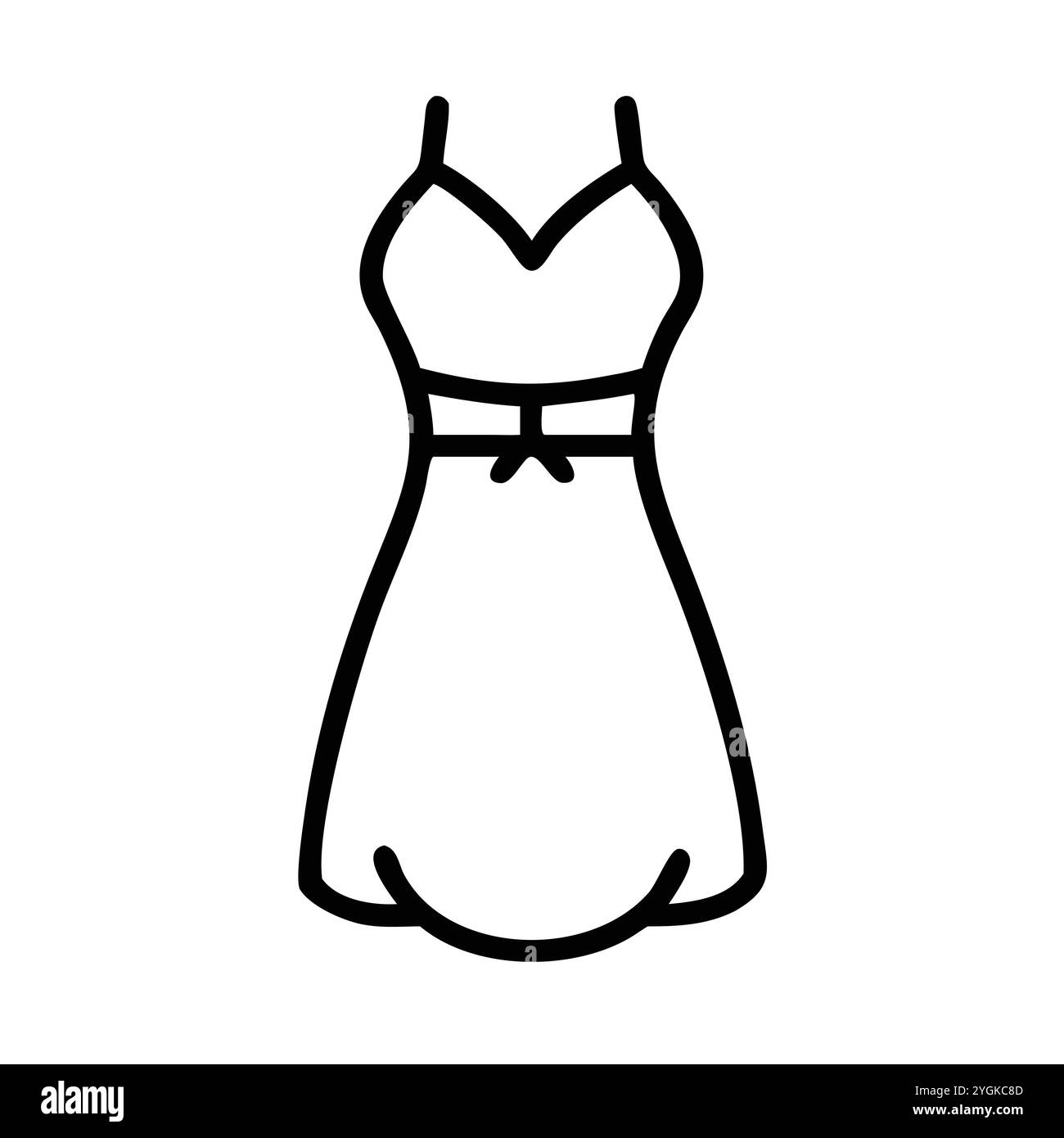 simple vector illustration of a halter dress , in a simple and clean ...