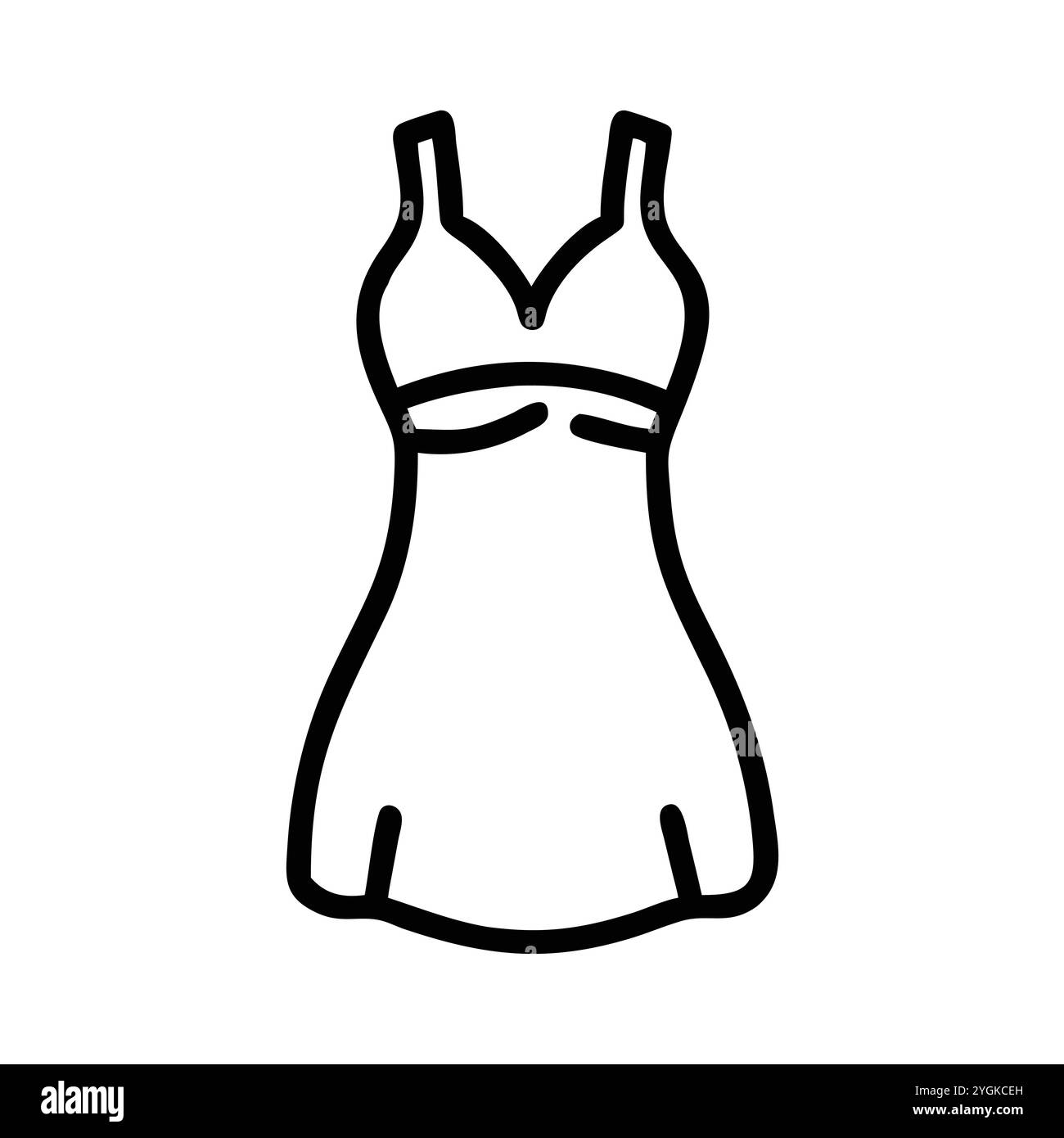 simple vector illustration of a halter dress , in a simple and clean ...