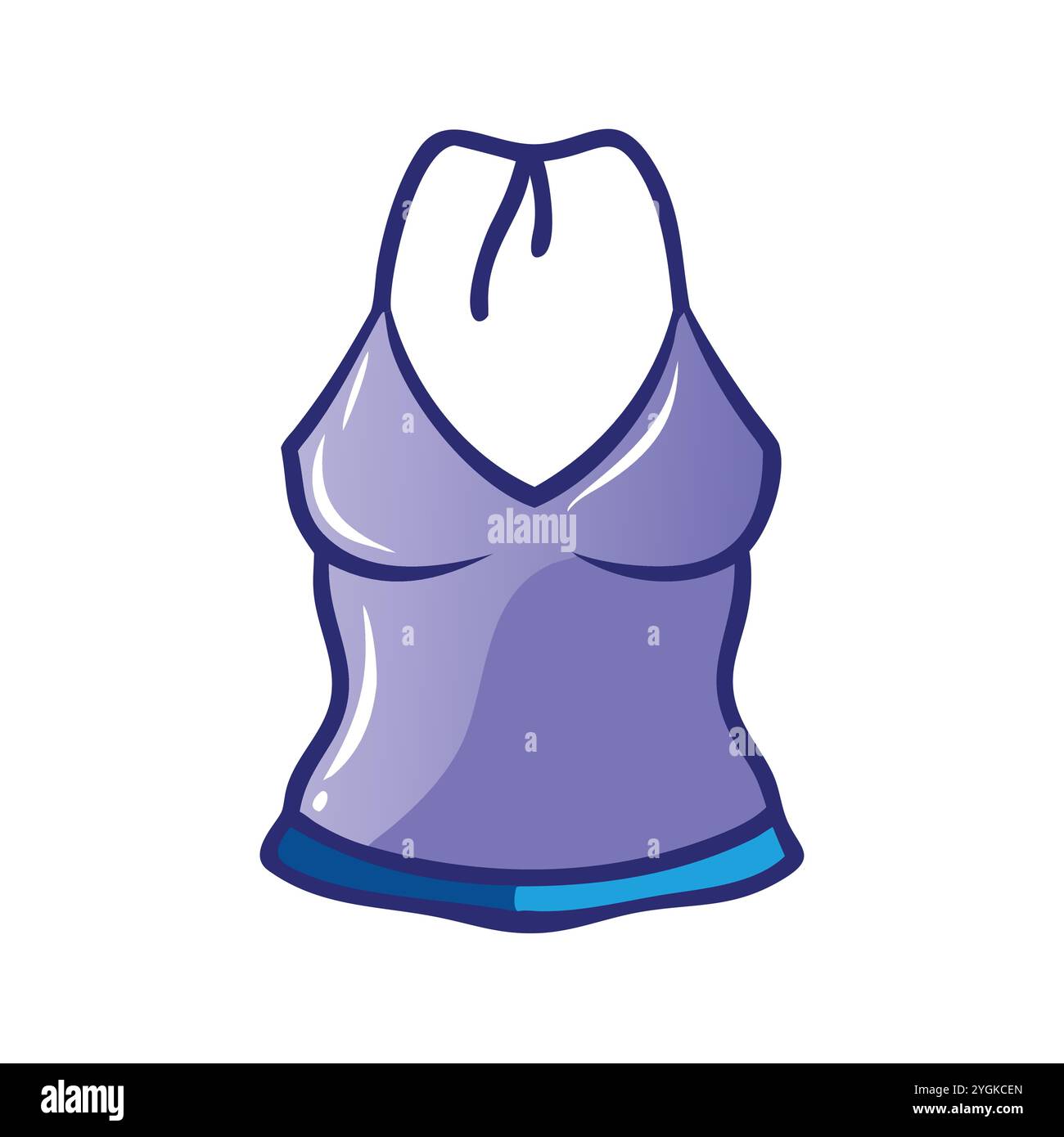 simple vector illustration of a halter top , in a simple and clean ...
